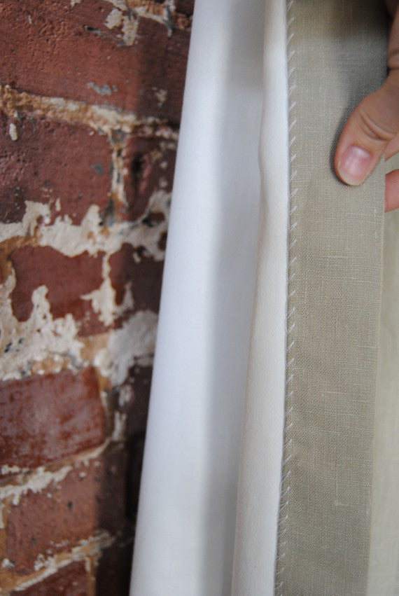 Banded Drapery Panel- a classic linen drape with band detail – Martha ...
