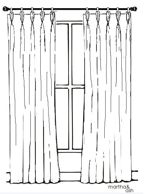 Pinch/ Euro Pleated Drapery Panel - Made with YOUR fabric! – Martha & Ash